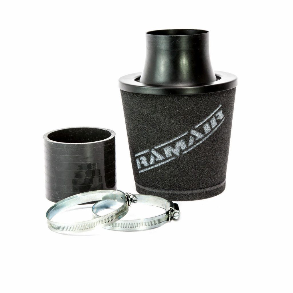 Ramair Small Foam Filter Aluminium Base 80mm OD Black with Silicone ...
